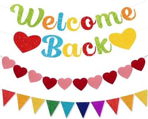 Amazon.com: Welcome Back Banner Decorations Welcome Banner for the ...
