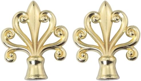 DGBRSM 2PCS Solid Lamp Finials Caps Gold Solid Lamp Finials Caps Tapped ...