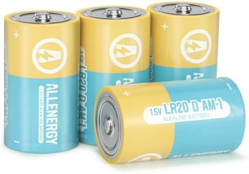 Amazon.com: Amazon Basics 4-Pack D Cell Alkaline Everyday Batteries, 1. ...