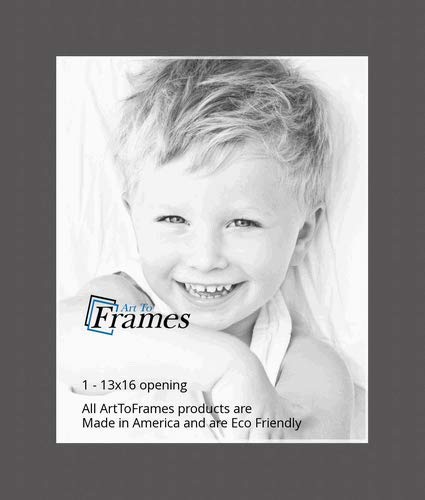 13x16 Cinder / Charcoal Custom Mat for Picture Frame with 9x12 opening ...