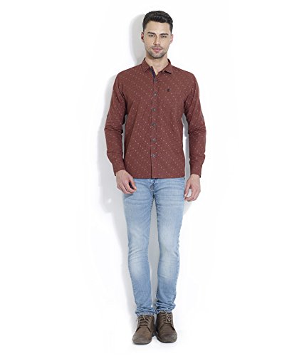 LYF Men's Casual Shirt (LYF-S-110(A)_Brown_XXX-Large) : Amazon.in ...