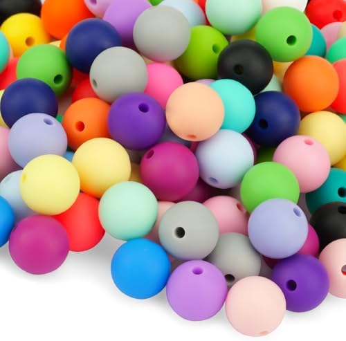 Amazon.com: 180PCS FIVEIZERO Silicone Beads, 30 Colors 12mm Silicone ...