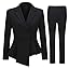 Amazon.com: YUNCLOS Women's Double Breasted 2 Piece Suit Set 2 Button ...