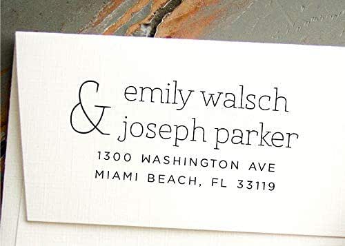 Amazon.com: Pre-inked Return Address Stamp, Different Last Names, Pre ...