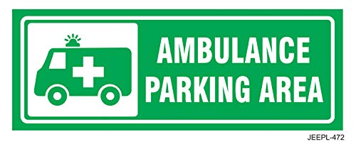 JEEPL-AMBULANCE PARKING AREA SIGNAGE| notice signage| ambulance parking ...