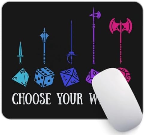Amazon.com: Choose Your Weapon Dungeon RPG Dice Non-Slip Rubber Mouse ...