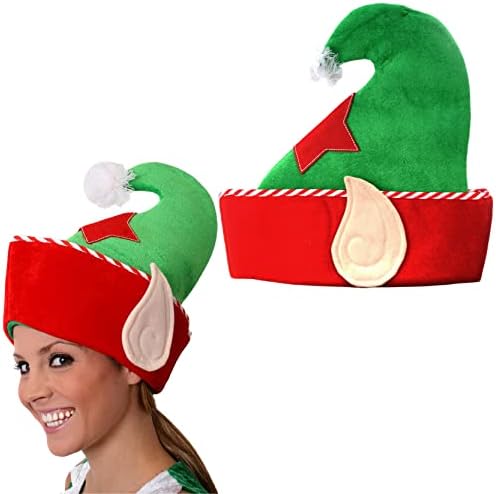 Santa Elf Ears Kurt Adler Christmas Hat Elf Hat Green Red Glittered W