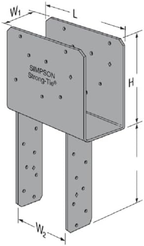 Amazon.com: Simpson Strong-Tie ECCQ3-4SDS25 3 x 4 End Coumn Cap with ...