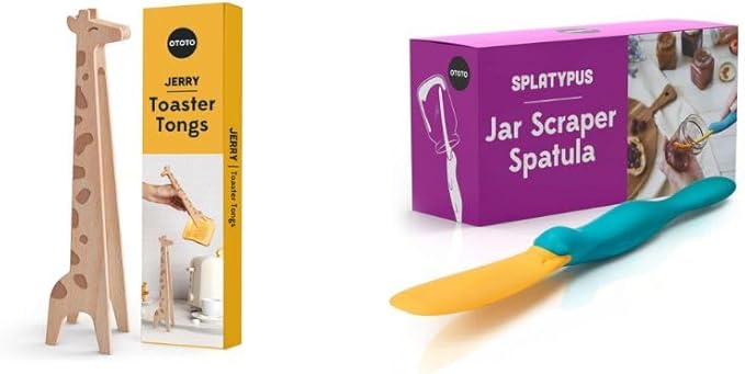Amazon.com: Bundle of 2! OTOTO Jerry the Giraffe Toaster Tongs + OTOTO ...