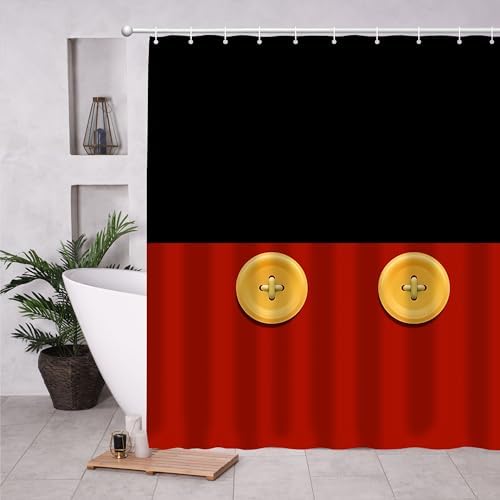 Amazon.com: HRTLSS Cute Cartoon Mouse Shower Curtain Bath Curtain Sets ...