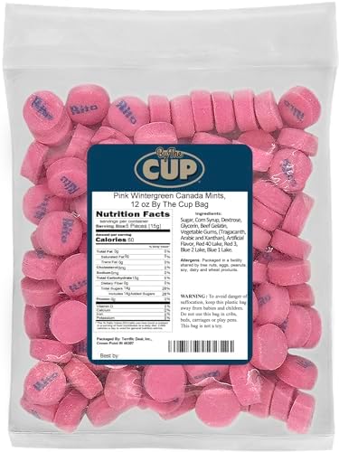 Amazon.com : Pink Wintergreen Canada Mints, 12 oz By The Cup Bag ...