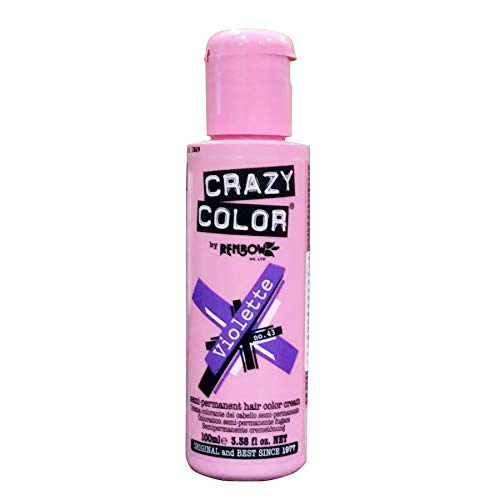 Crazy Color Semi Permanent Hair Color Cream, Violette No. 43-100ml ...