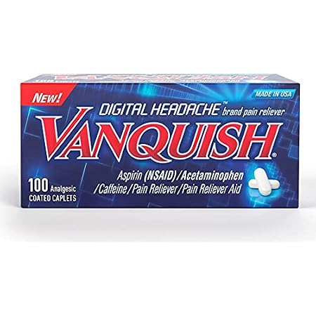 Amazon.com: Vanquish Headache Relief, Acetaminophen, Aspirin, Caffeine ...