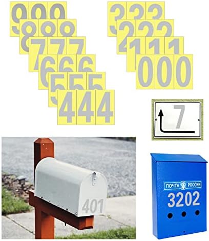 Amazon.com: JSIWOTH Reflective Mailbox Numbers Stickers for Outside, 3 ...