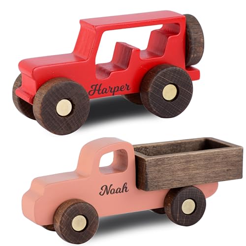 Amazon.com: Personalized Wooden Toy Car Toddler Gift, Montessori ...