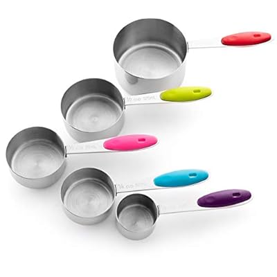 Bellemain Measuring Cups (Stainless Steel with Colored Handles, 5 piece ...