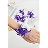 Amazon.com: Meldel Purple Wrist Corsage for Prom Wedding Party, Set of ...