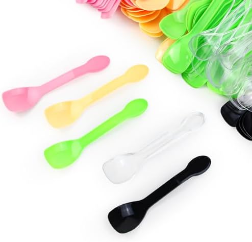 Amazon.com: 100PCS Tasting Spoons Ice Cream Dessert Taster Spoons ...