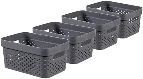 CURVER, Infinity Box 17 L, Recycled Plastic, Charcoal Grey, 35.5 x 26.2 ...