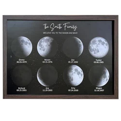 Amazon.com: ROSLILY Personalized Mothers Day Moon Gift Family Moon ...