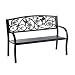 Amazon.com: Plow & Hearth Black Metal Hummingbird Garden Bench | Holds ...