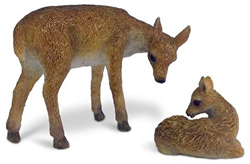 Amazon.com: Mother Doe and Baby Fawn Miniature Fairy Garden Resin Deer ...