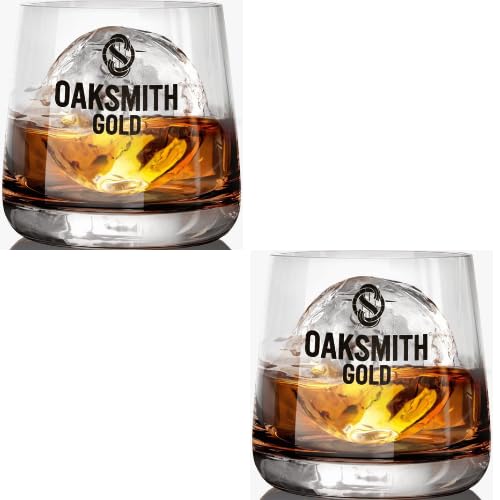 OAKSMITH Gold Transparents Round Shape 240 Ml. Whiskey Glass Set of 2 ...