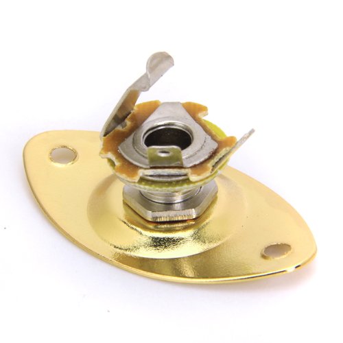 Flat Oval Output Jack Plate for Electric Guitar - Golden - Amazon.com Music