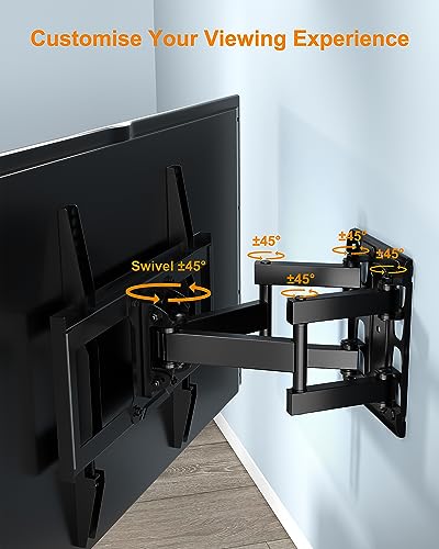 TV Wall Bracket Swivel WHYFONE Adjustable Full Motion TV Bracket Tilt ...