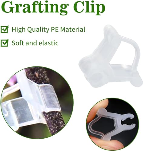 Mikrokos 100pcs Tomato Clips Plastic Special Grafting Plant Clip ...
