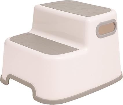 Straame Double Step Stool for Kids, Non-Slip 2 Step Stool for Toddlers ...