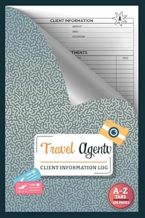 Travel Agent Client Information Log: Diss, Hbebo: Amazon.com: Books