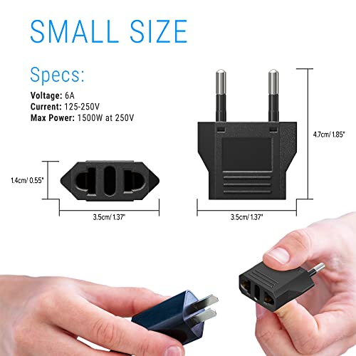 Snapklik.com : European Travel Plug Adapters - US To Europe Power ...