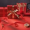 Amazon.com: 3 Rolls Red Polyester Ribbons Chinese New Year Satin Ribbon ...