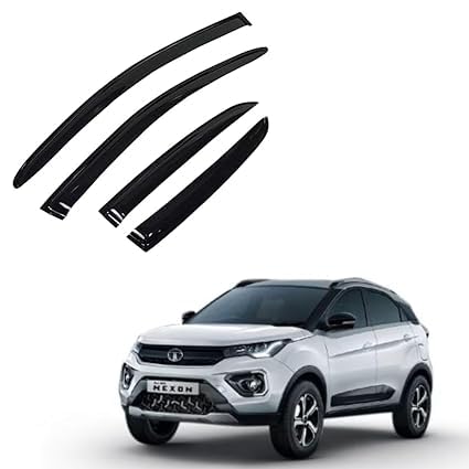 Car Rain Wind Door Visor Non Breakable Deflector Compatible with (NEXON ...