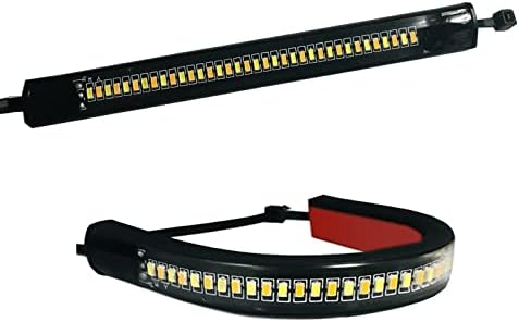 Amazon.com: GTINTHEBOX 2PC Flexible Switchback Dual-Color White & Amber ...