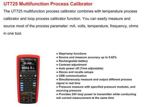 Snapklik.com : UT725 Multifunction Process Calibrator Thermocouple/RTD/Resistance Frequency ...