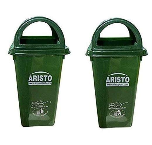 Mitrin Plastic 80 Liter Dome Shape Dustbin Green | Dome Lid Dustbin ...