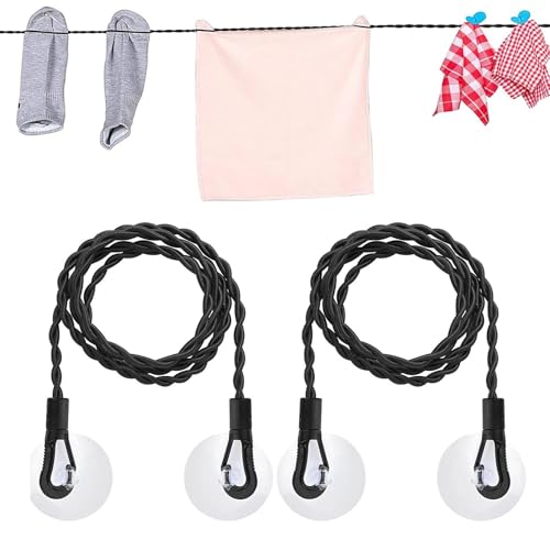 2 Pcs Travel Washing Line, Travel Clothes Line, Camping Clothes Line ...