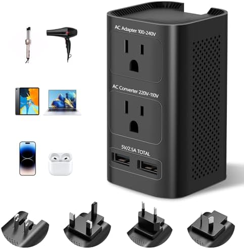 Amazon.com: 220V to 110V Voltage Converter US to Europe, Universal ...