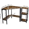 Amazon.com: LAVIEVERT Corner Desk, Triangle Computer Desk with Storage ...