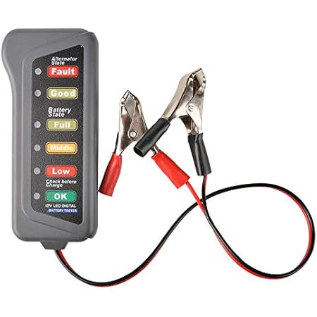 MOTOPOWER 12V Digital Battery Tester Voltmeter and Alternator Charging ...