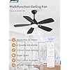 Amazon.com: LEDIARY Ceiling Fans with Lights,42 inch Ceiling Fans with ...