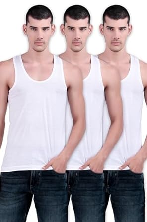 Buy Inner Element Men Pure Cotton Classic White Vest/Undershirt baniyan ...