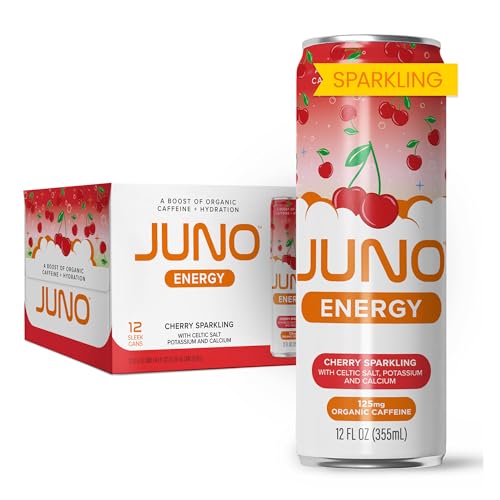 JUNO ENERGY Cherry Sparkling Drink - Energizing and Hydrating with ...