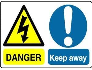 P1548 DANGER KEEP AWAY WARNING SAFETY SIGN POSTER PRINT : Amazon.co.uk ...