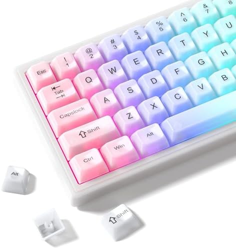 Amazon.com: SUEHIODHY Crystal Jelly Keycaps, White Custom Translucent ...