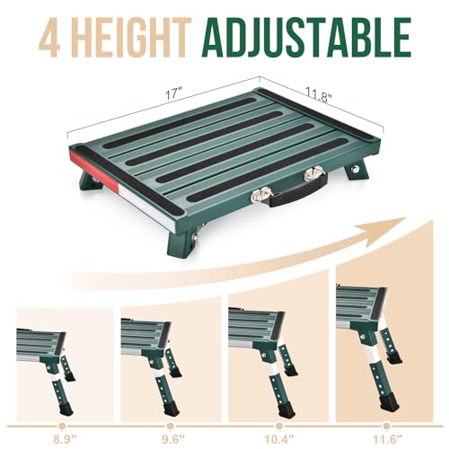 Snapklik.com : Yagud RV Stool, Adjustable Height Folding Step Stool