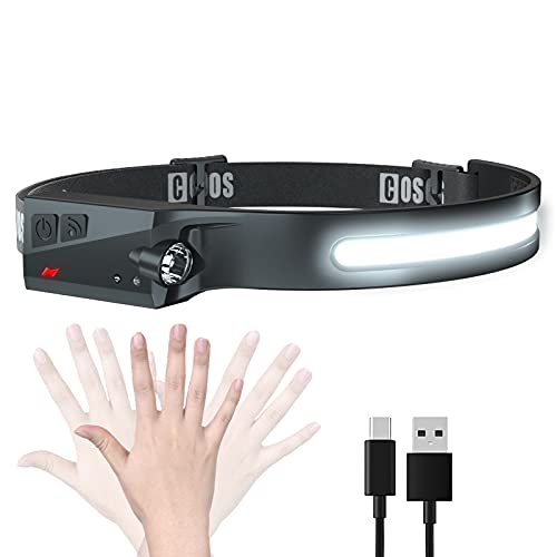 COSOOS LED Headlamp Rechargeable, Bright Head Lamp Flashlight, 1000 ...