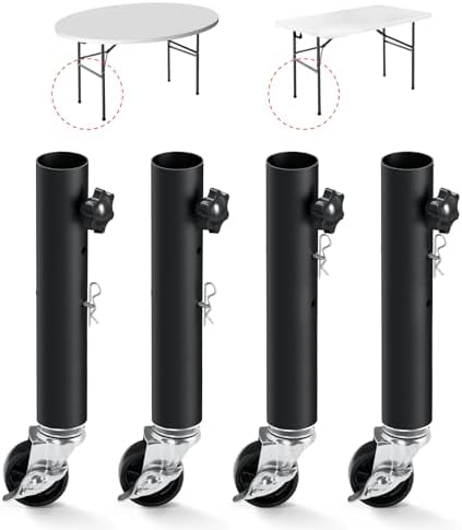 Amazon.com: Feeloco Multifunctional Metal Furniture Legs with Caster ...